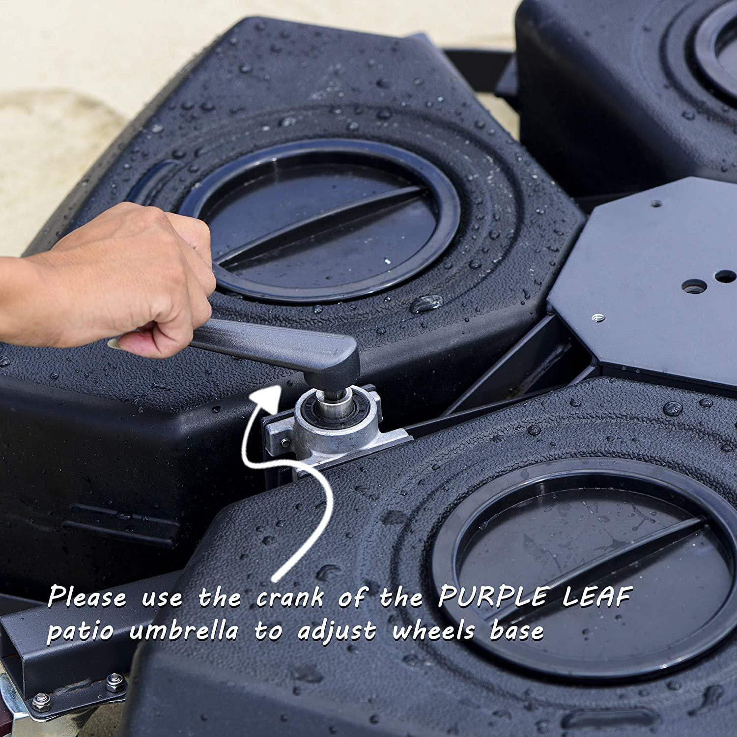 PURPLE LEAF OPEN BOX Patio Umbrella Base with Wheels ZYBASE-8