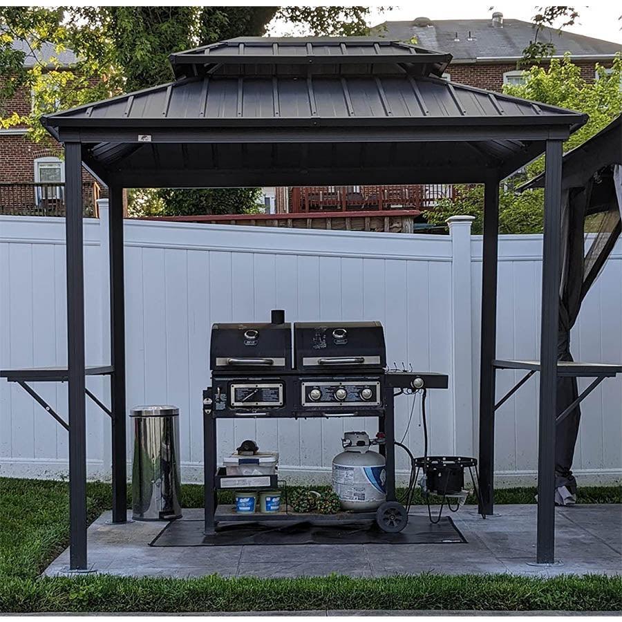 Grill Hardtop Gazebo | Metal Roof for Outdoor BBQ Canopy