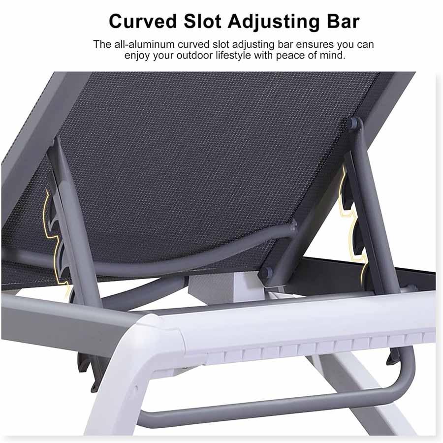 Patio Chaise Lounge | Plastic Sun Lounger for Pool & Beach