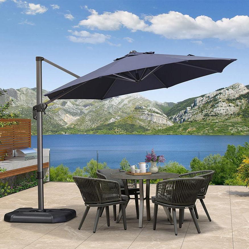 10 / 11 ft Patio Offset Umbrellas | Round Cantilever Shade
