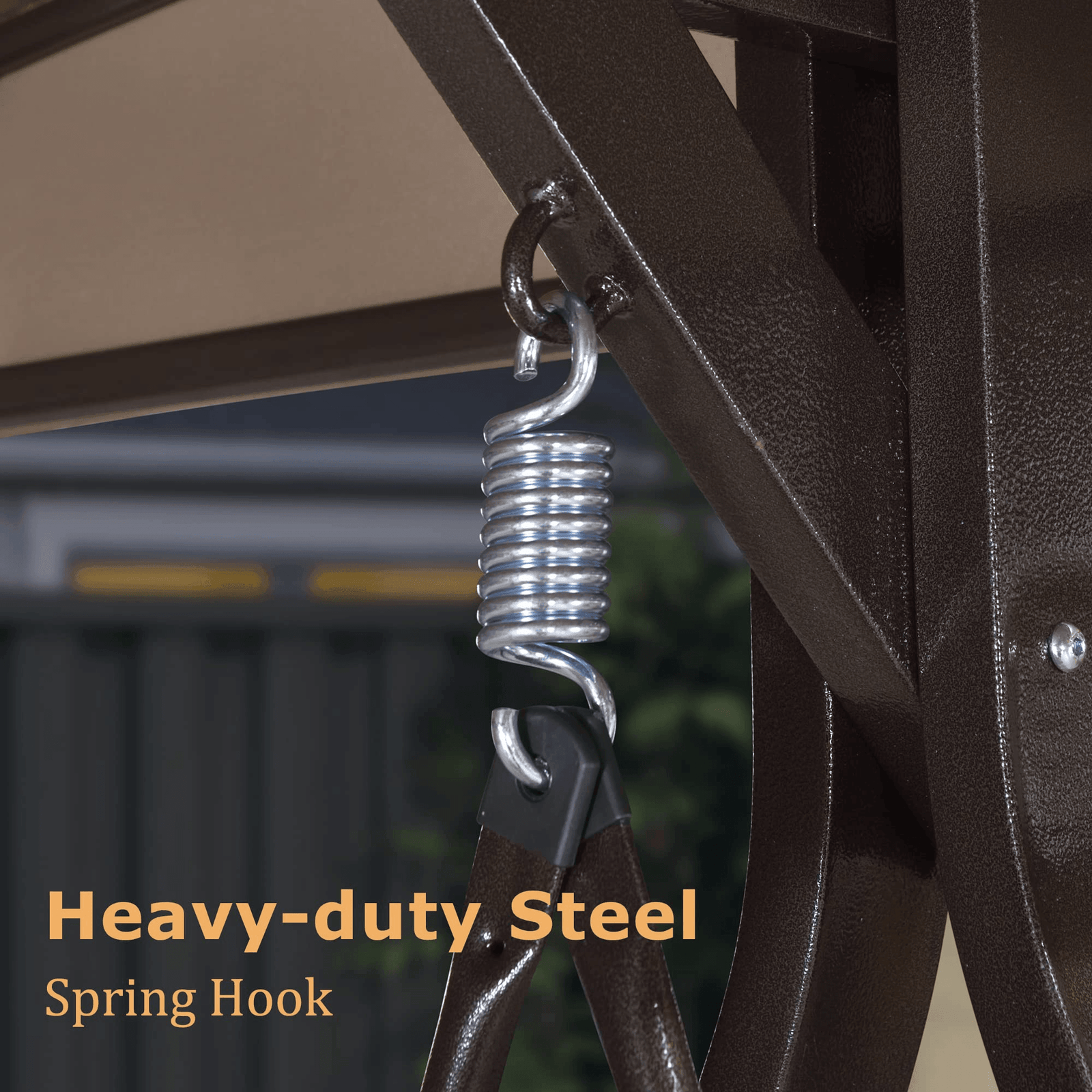 3-Seat Porch Swing Bed | Adjustable Backrest