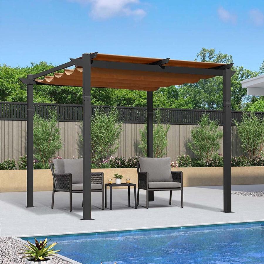 Outdoor Pergola Canopy Cover | Retractable Shade for Patio