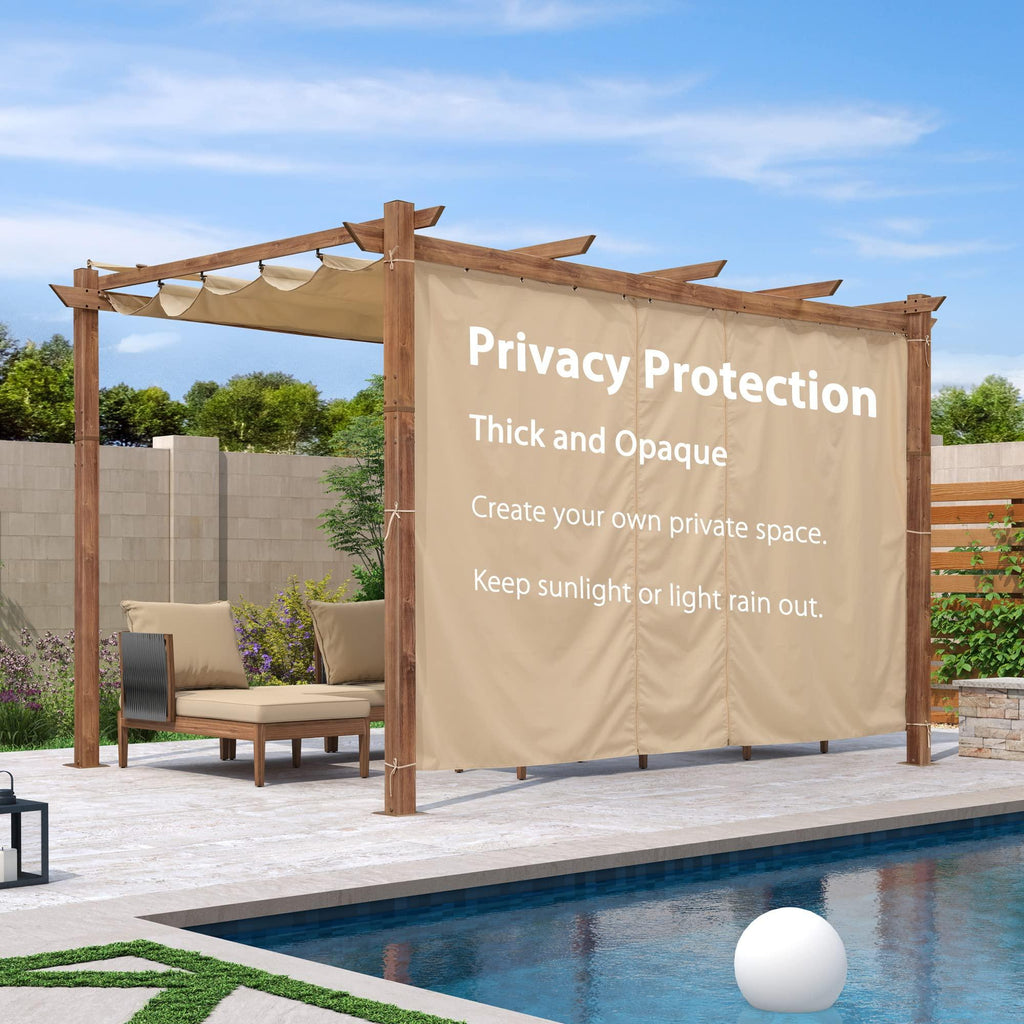 Retractable Outdoor Curtains | Pergola Gazebo Shades