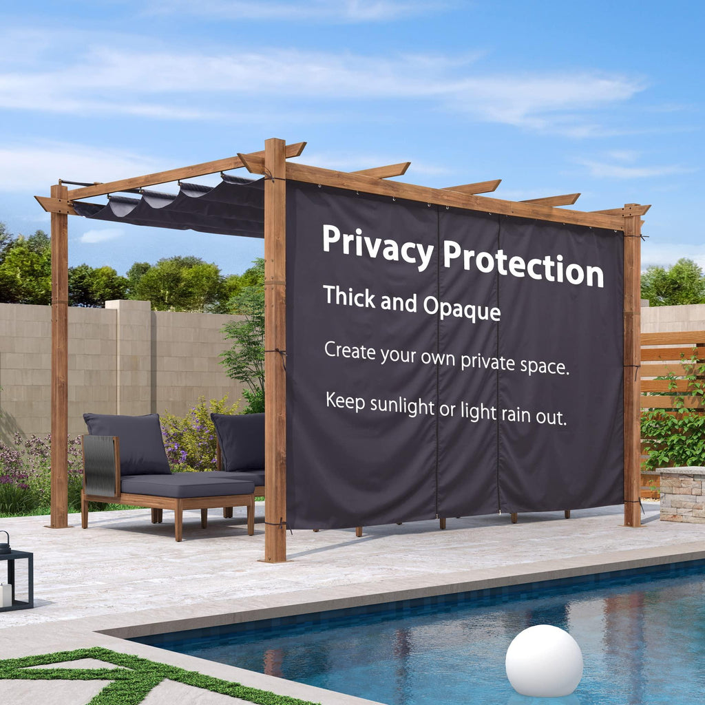 Retractable Outdoor Curtains | Pergola Gazebo Shades